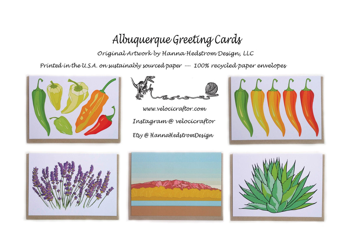 Albuquerque Greeting Cards – Hanna Hedstrom Design