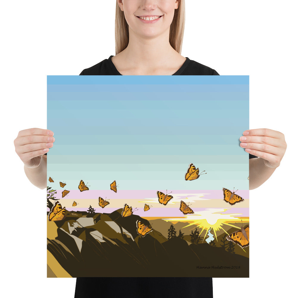 Tortoiseshell Butterflies Poster – Hanna Hedstrom Design